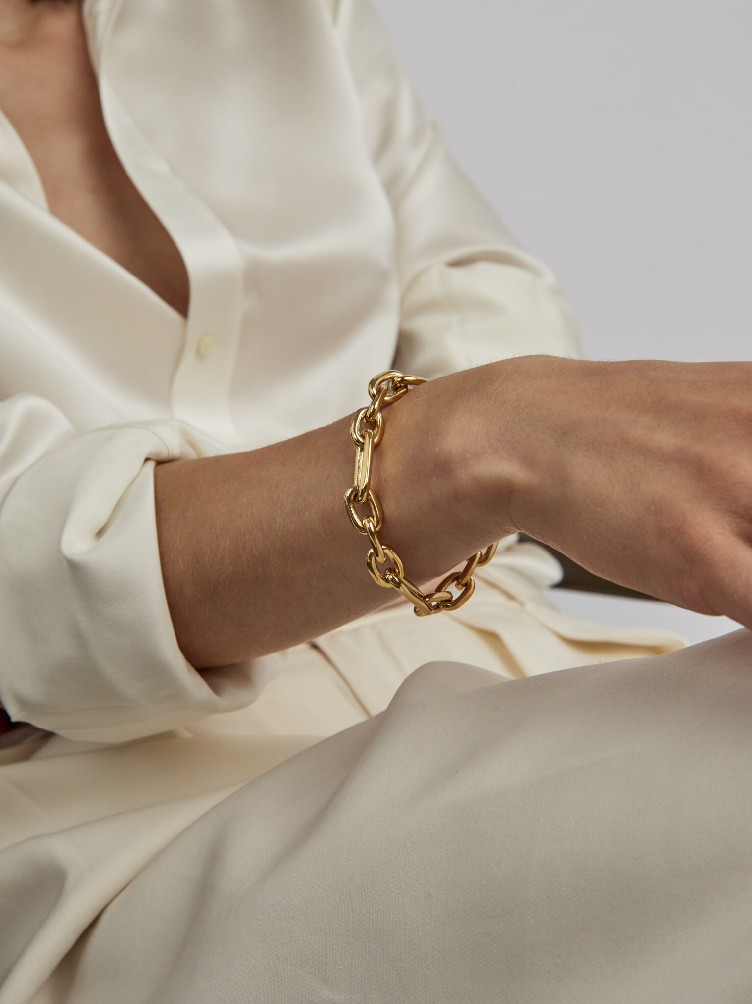 Small Gold Watch Chain Bracelet - Tilly Sveaas Jewellery