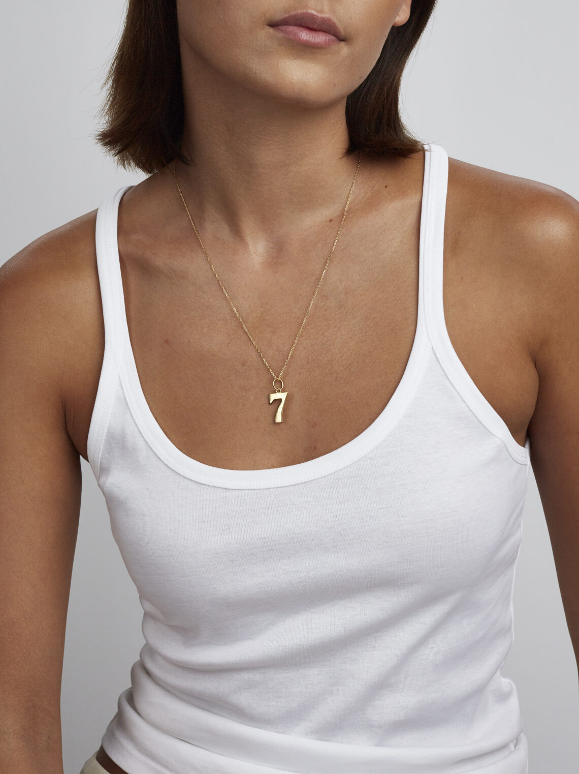 Lucky No 7 On Trace Chain - Tilly Sveaas Jewellery
