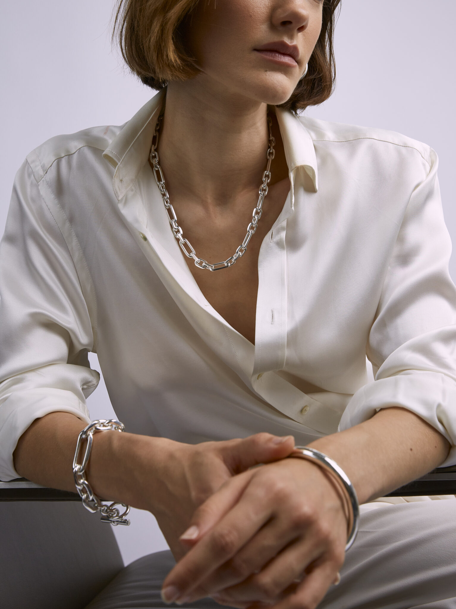 Small Silver Plated Watch Chain Necklace - Tilly Sveaas Jewellery