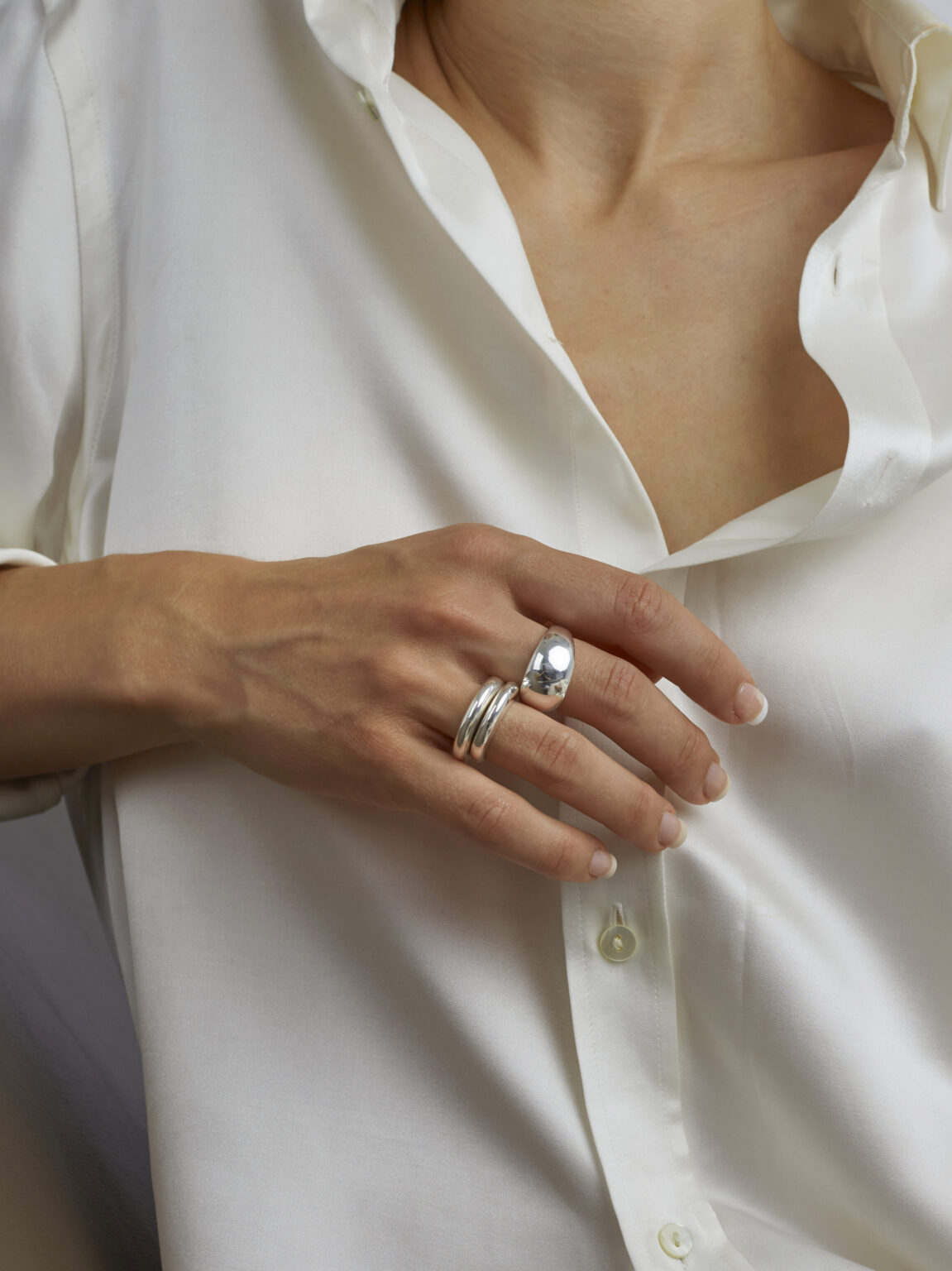 Silver Triple Ring Set - Tilly Sveaas Jewellery